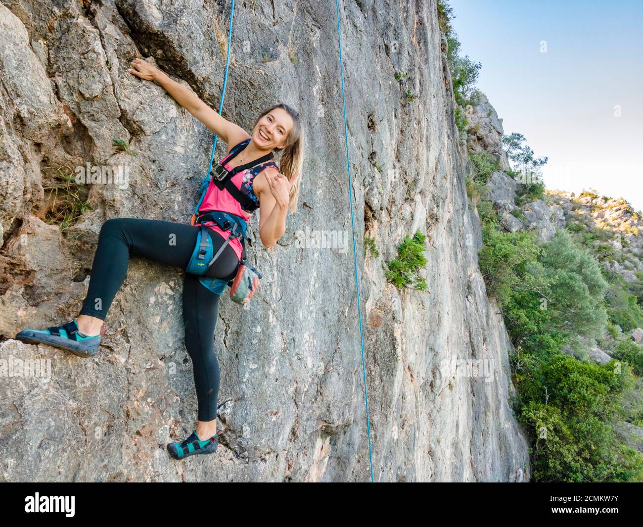 Woman in harness hi-res stock photography and images - Alamy