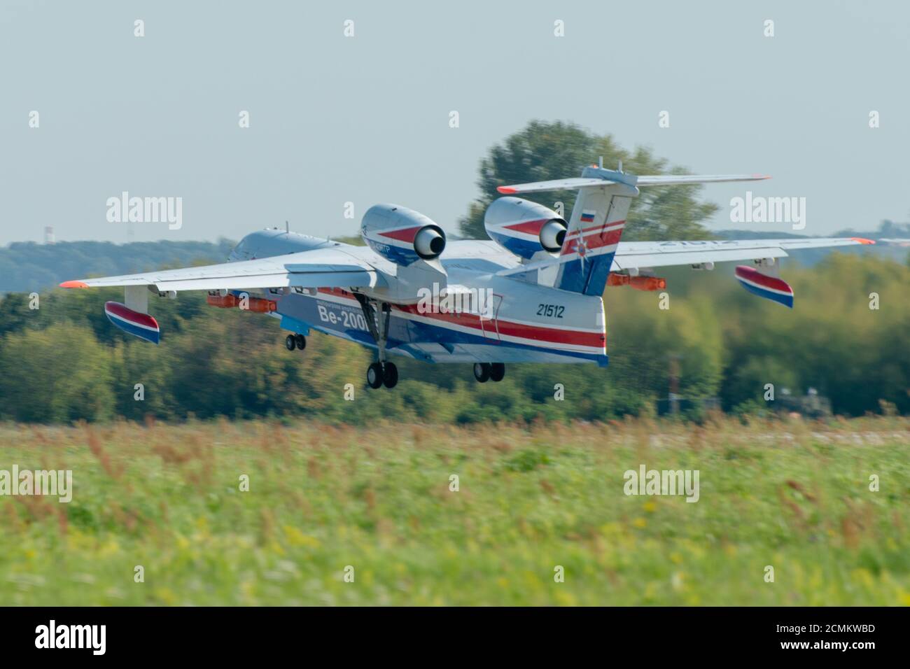 August 30, 2019. Zhukovsky, Russia. Multipurpose amphibious aircraft ...