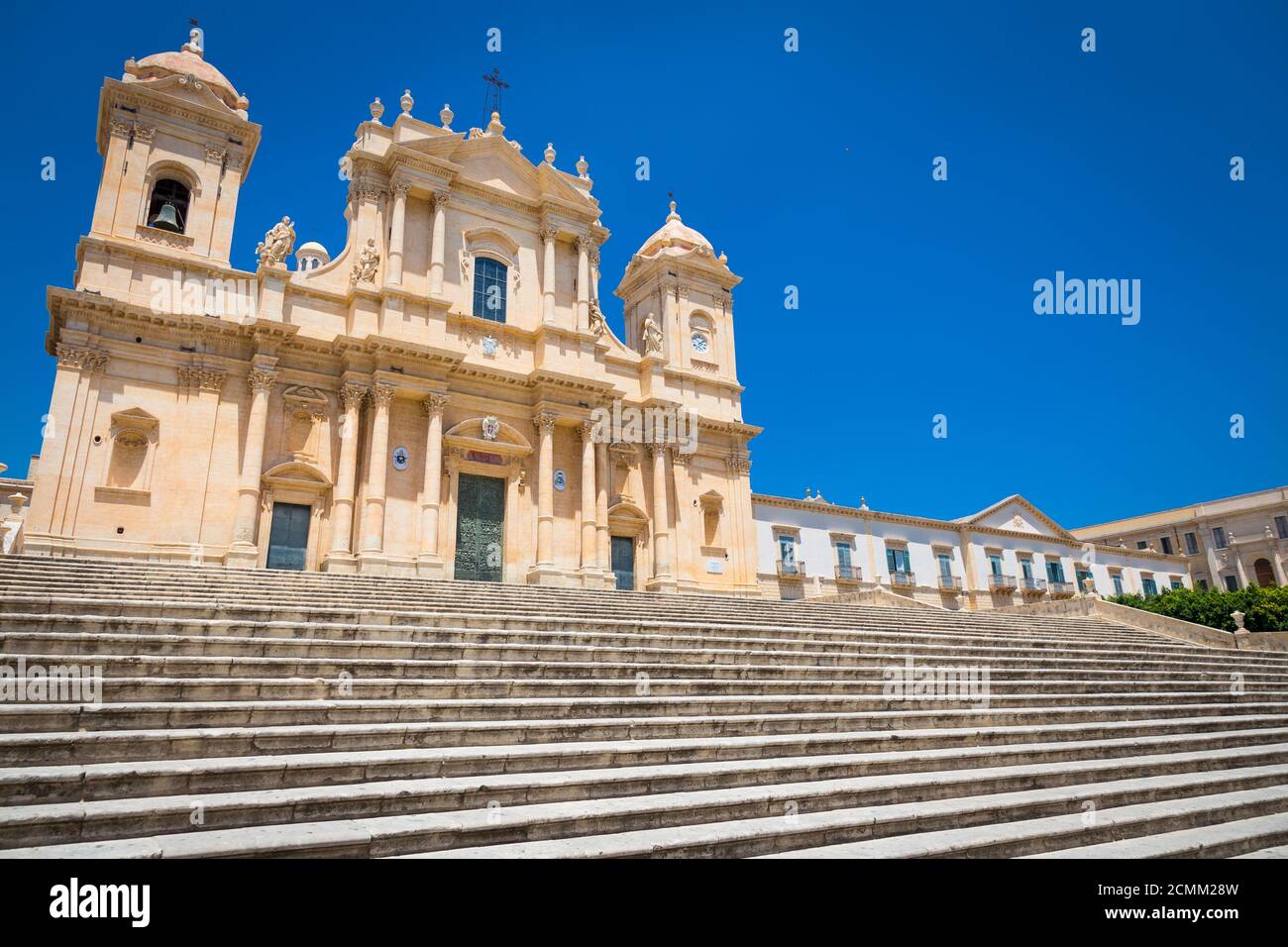 NOTO, ITALY - San Nicolò Cathedral, UNESCO Heritage Site Stock Photo ...