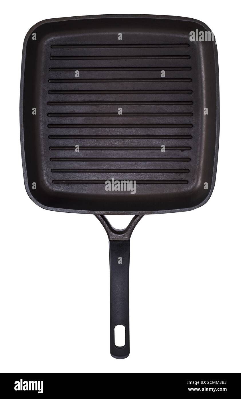 empty black square grill pan Stock Photo - Alamy