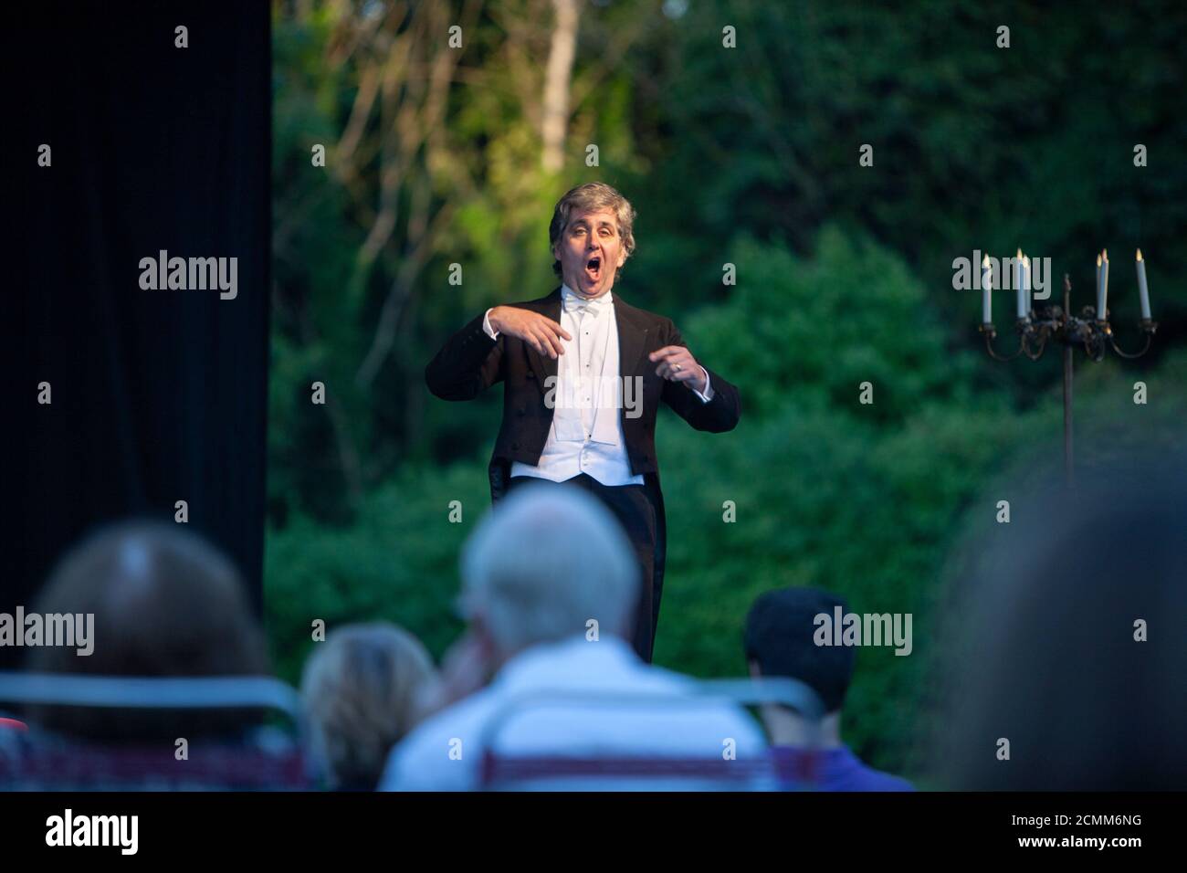 A Summer's outdoor opera performance of "The Impresario" by Mozart. A ...