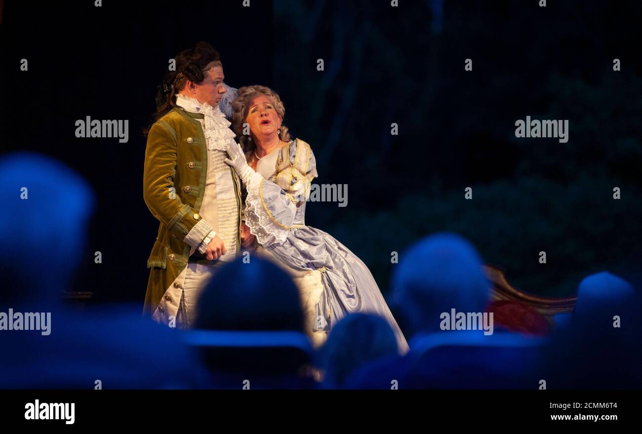 A Summer's outdoor opera performance of "The Impresario" by Mozart. A ...