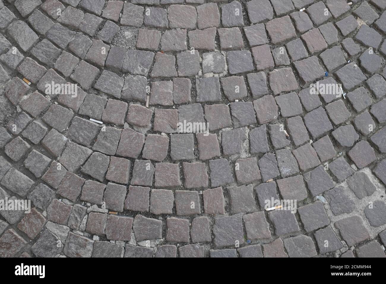 Roman cobblestone pavement in via emilia porphyry. High quality photo ...