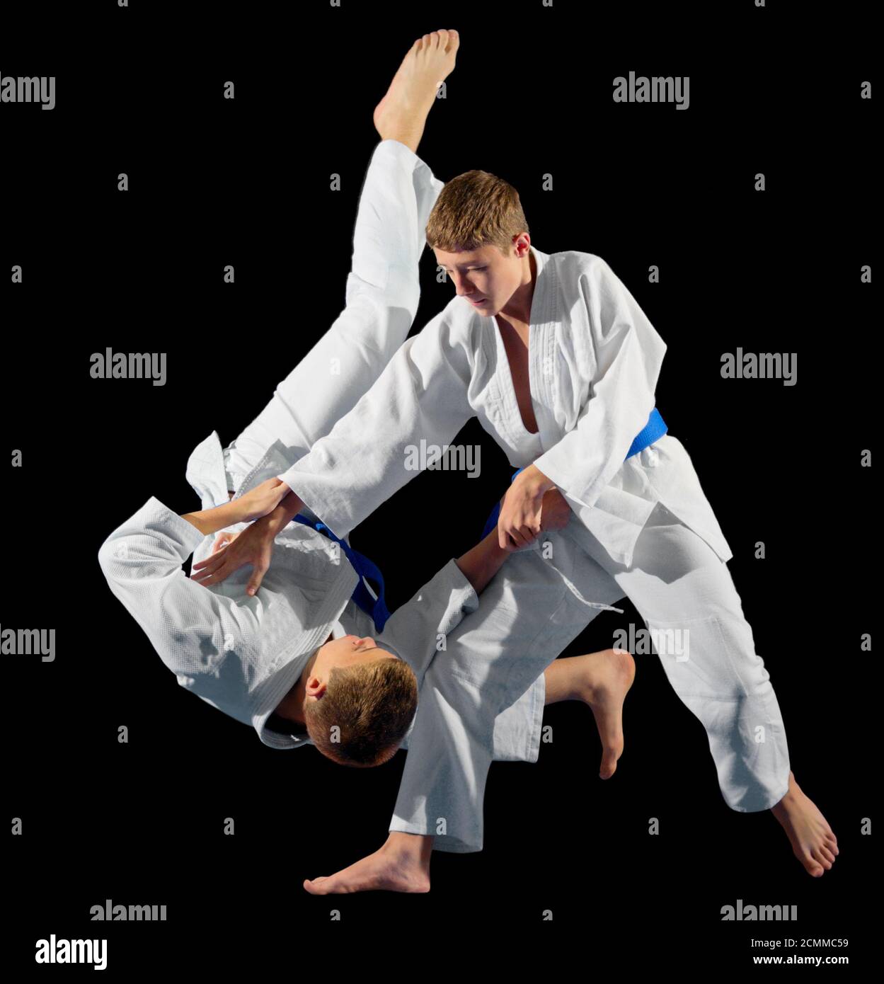 Children martial arts fighters isolated Stock Photo - Alamy