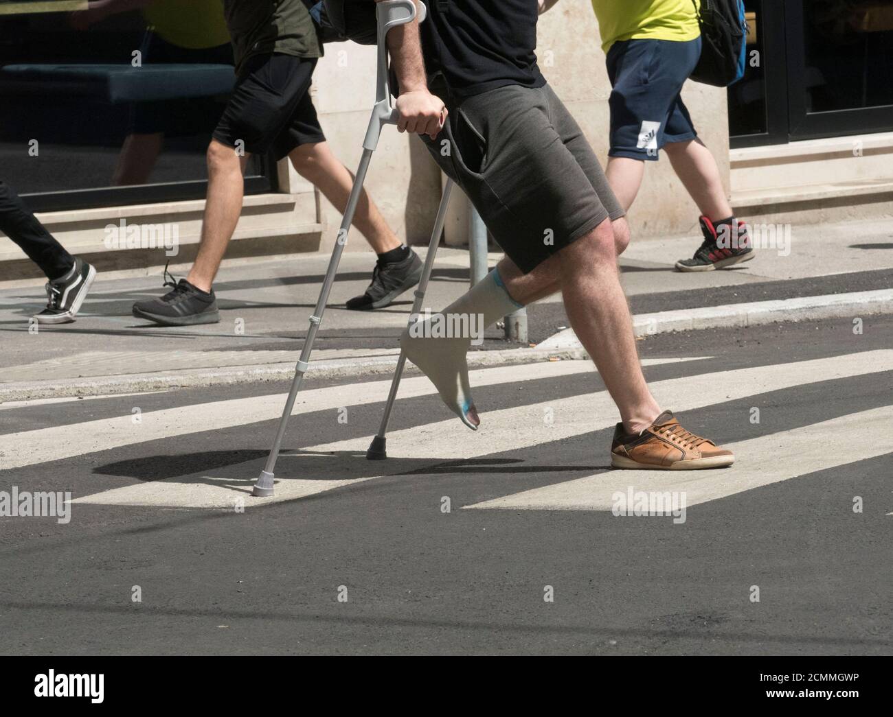 Handicapped Street Crossing Sign High Resolution Stock Photography and ...