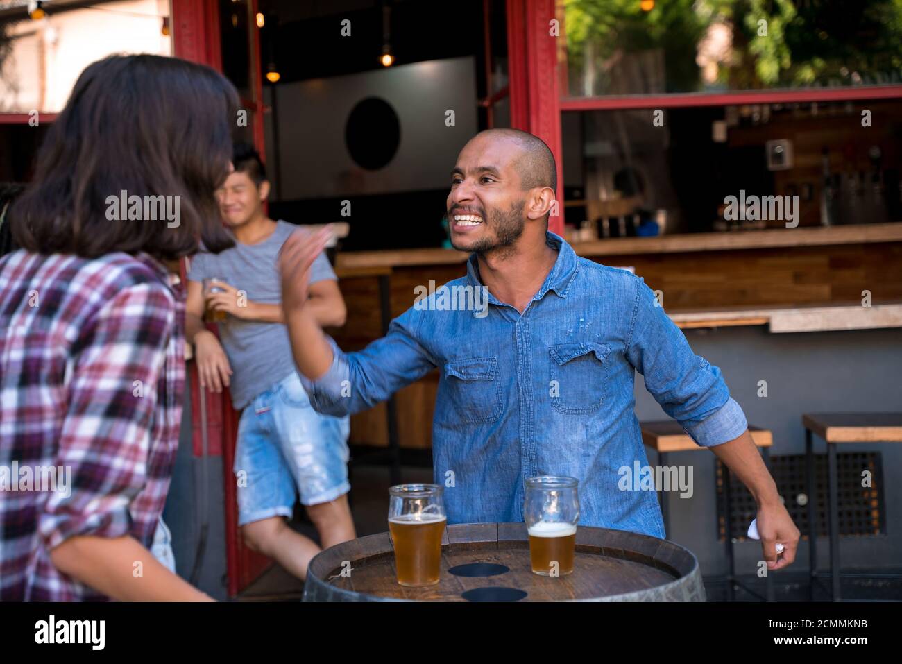 Man and woman and bar and argument hi-res stock photography and images ...