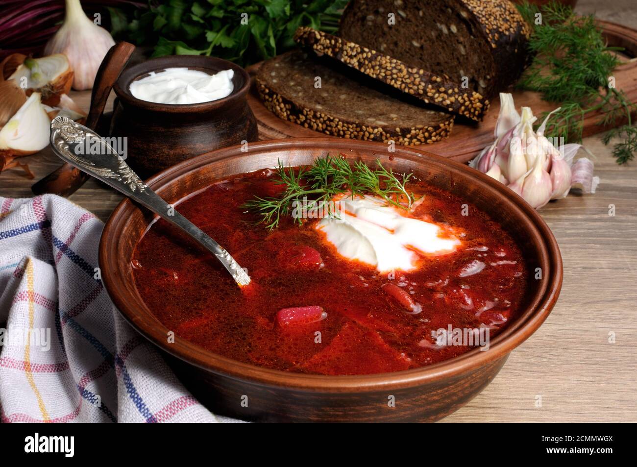 Borscht-vegetable beetroot soup Stock Photo - Alamy