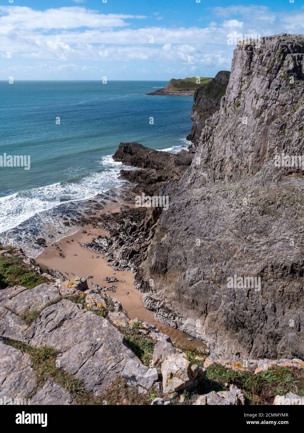 Mewslade Bay, a secluded beach and rocky bay on the south of the Gower ...