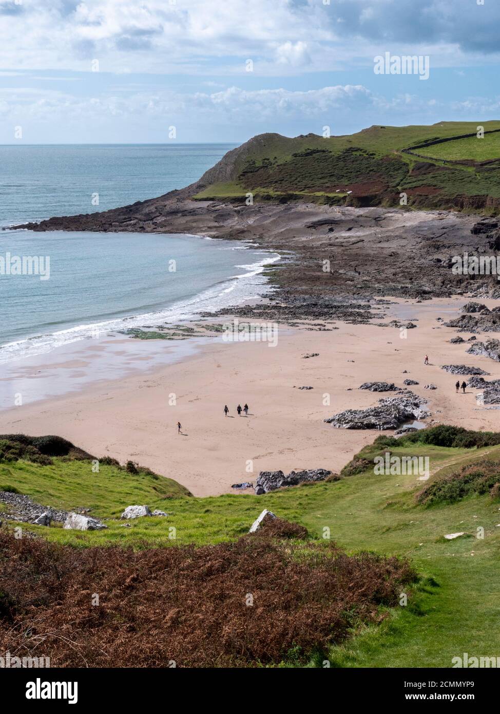 Fall Bay, a secluded beach and rocky bay on the south of the Gower ...