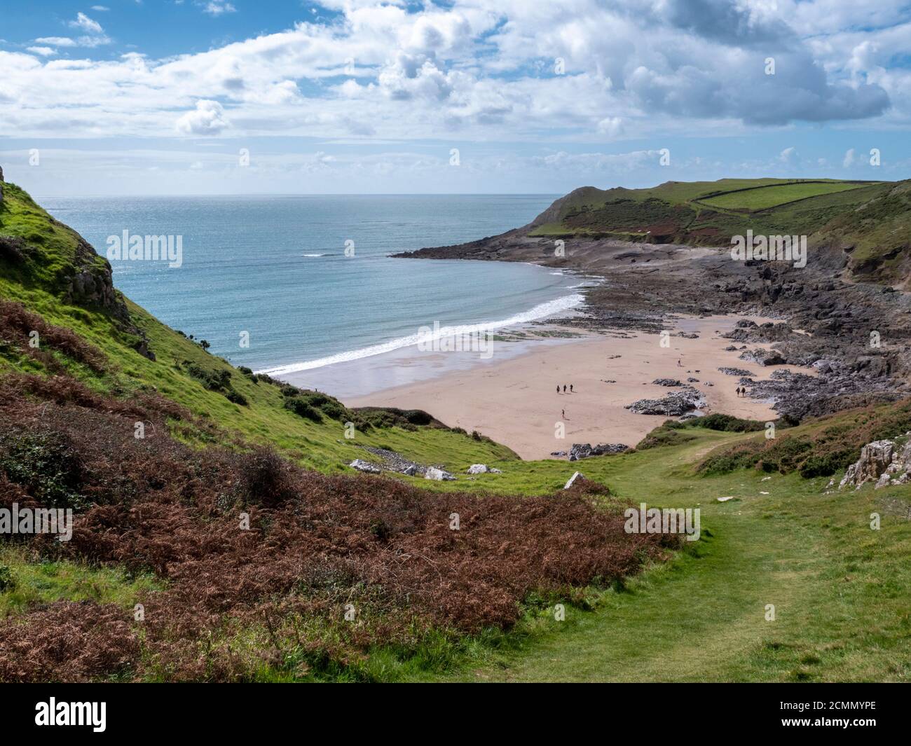 Fall Bay, a secluded beach and rocky bay on the south of the Gower ...