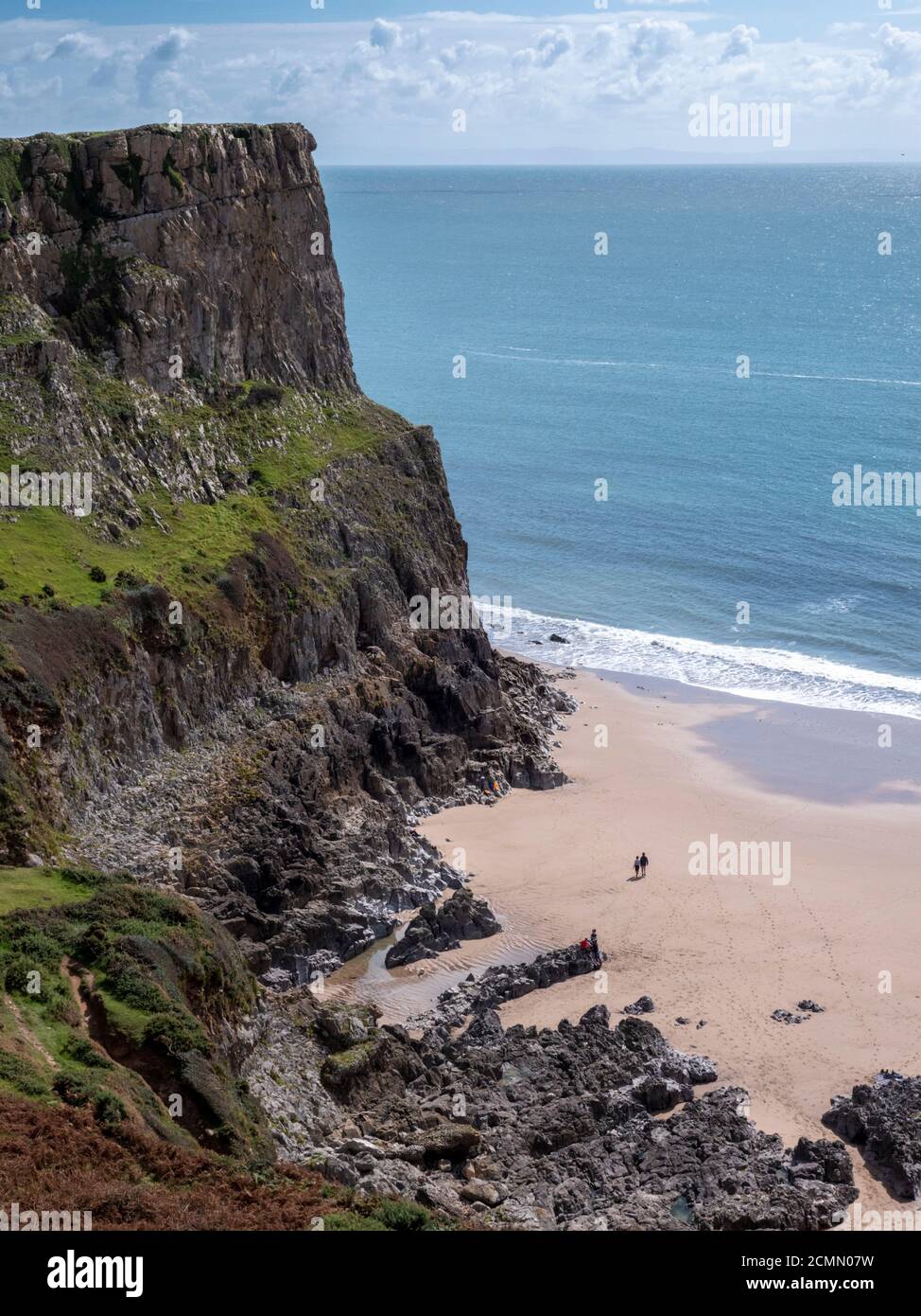 Fall Bay, a secluded beach and rocky bay on the south of the Gower ...