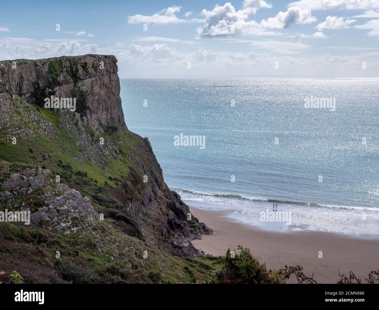 Fall Bay, a secluded beach and rocky bay on the south of the Gower ...