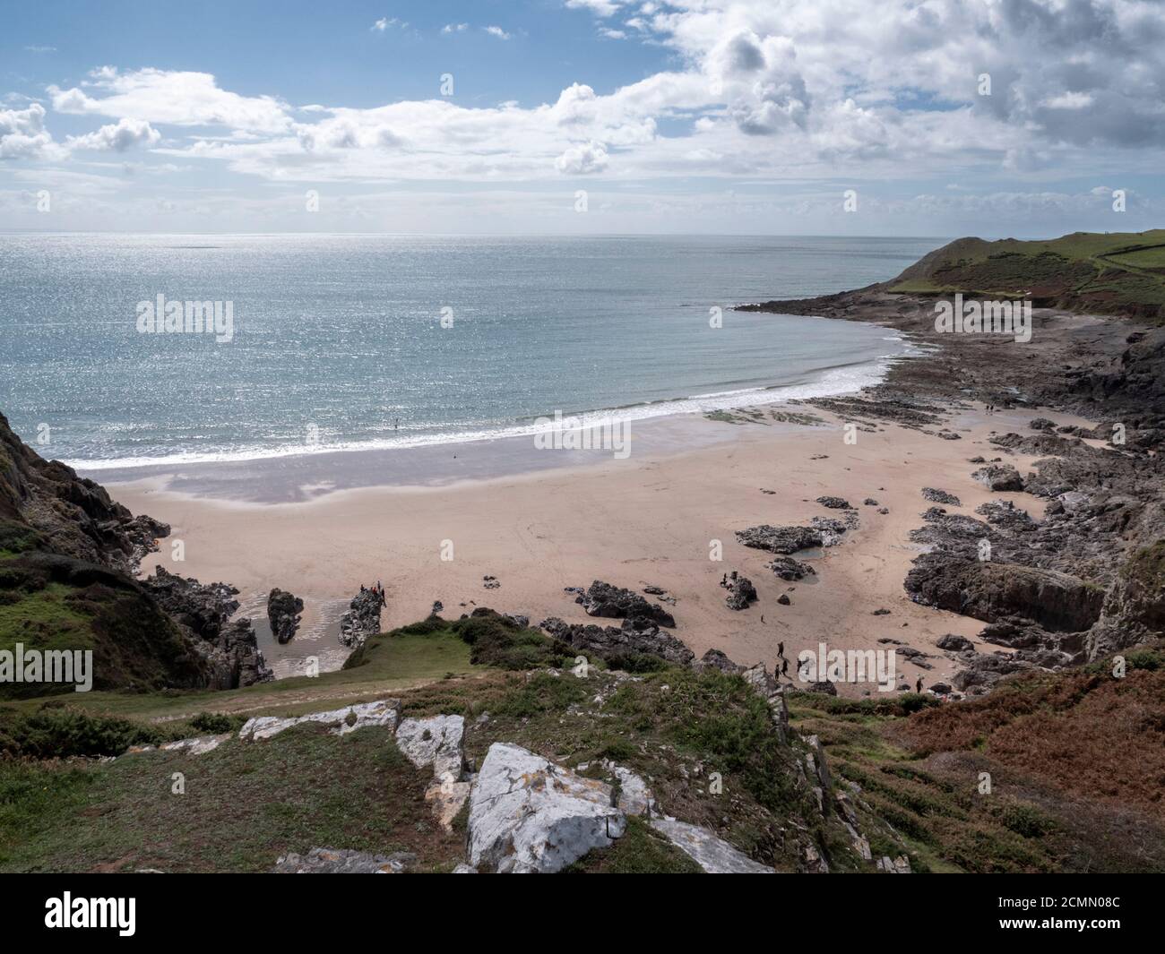 Fall Bay, a secluded beach and rocky bay on the south of the Gower ...