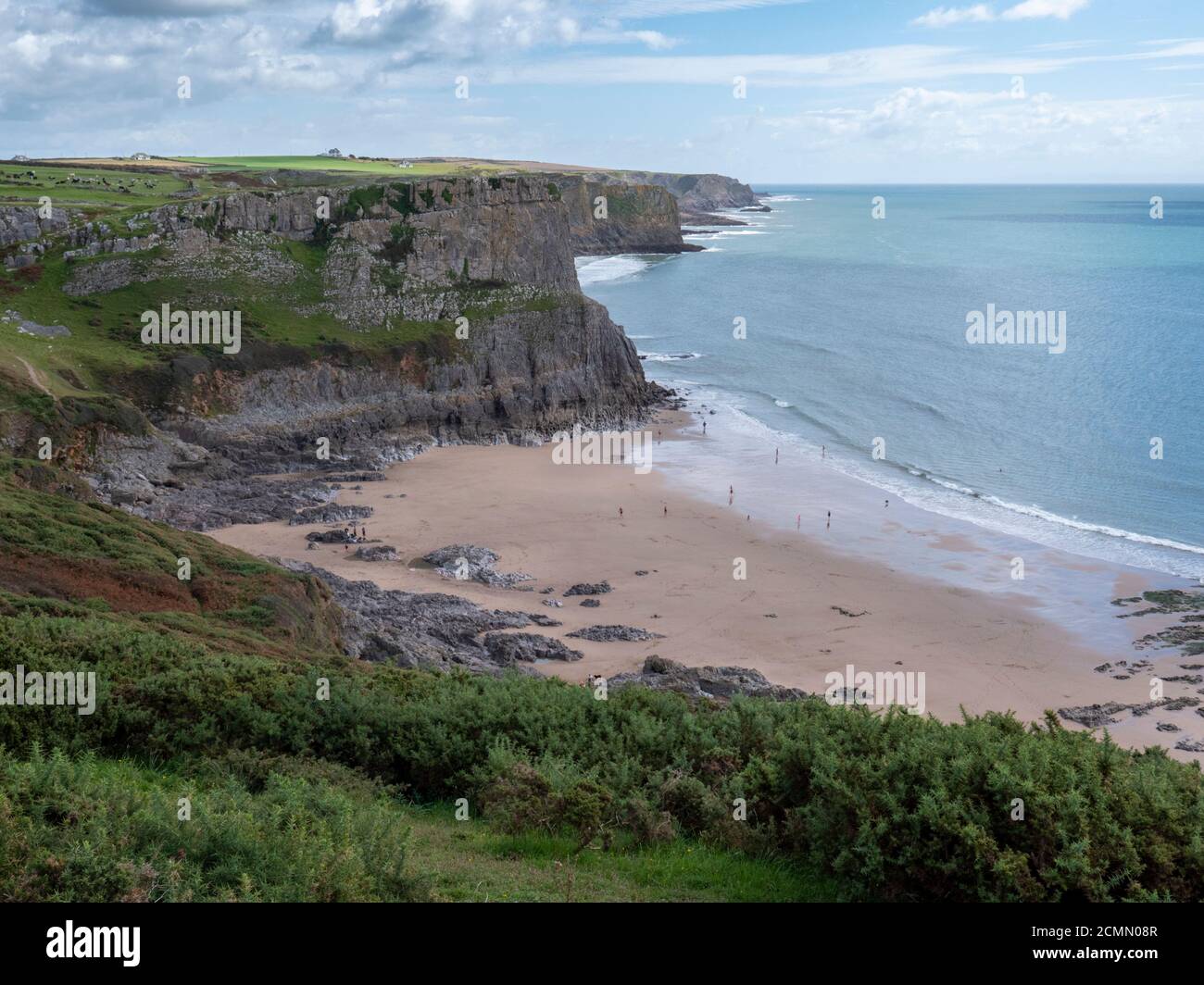 Fall Bay, a secluded beach and rocky bay on the south of the Gower ...