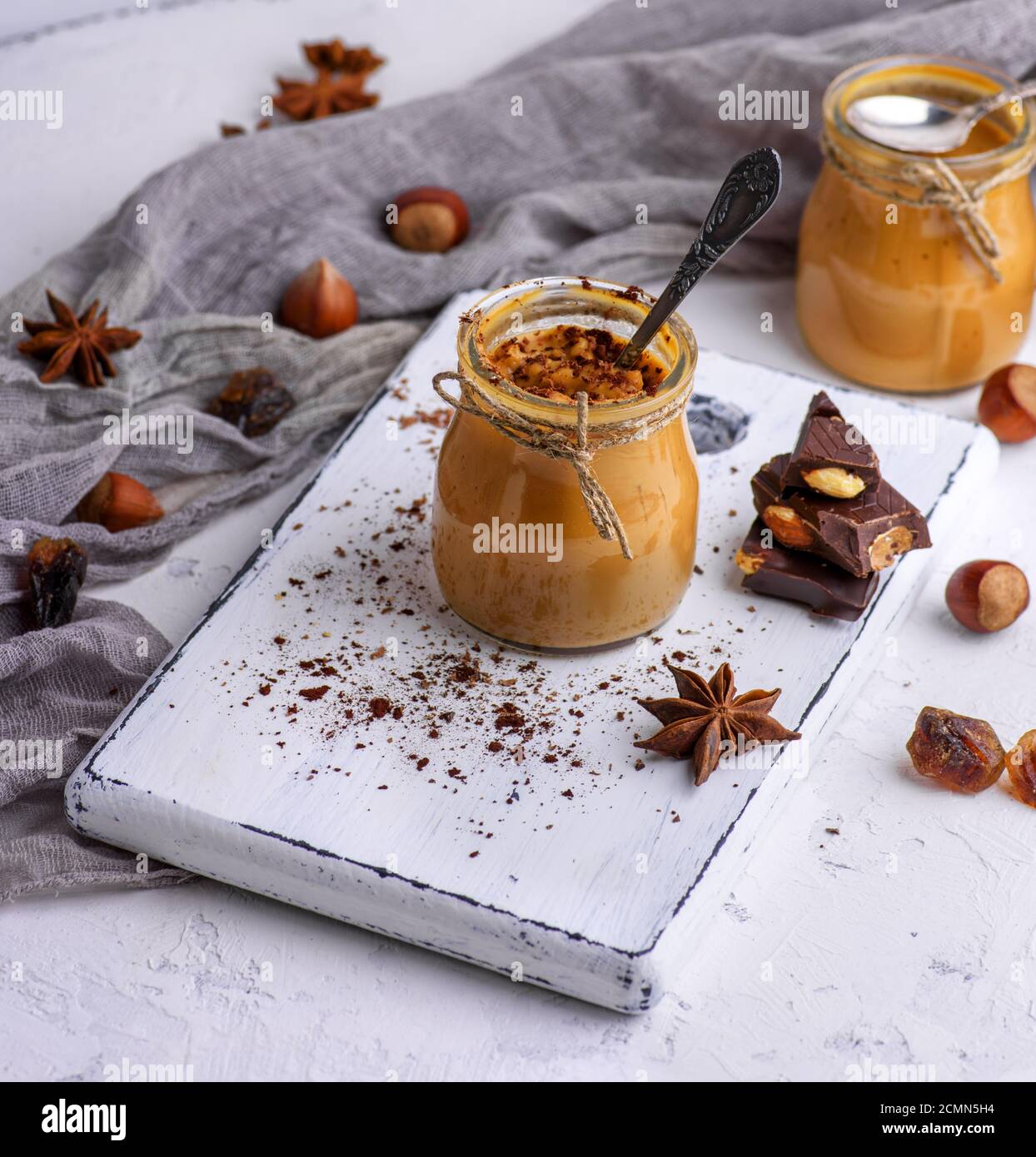 Caramel dessert Toffee in a glass jar Stock Photo - Alamy
