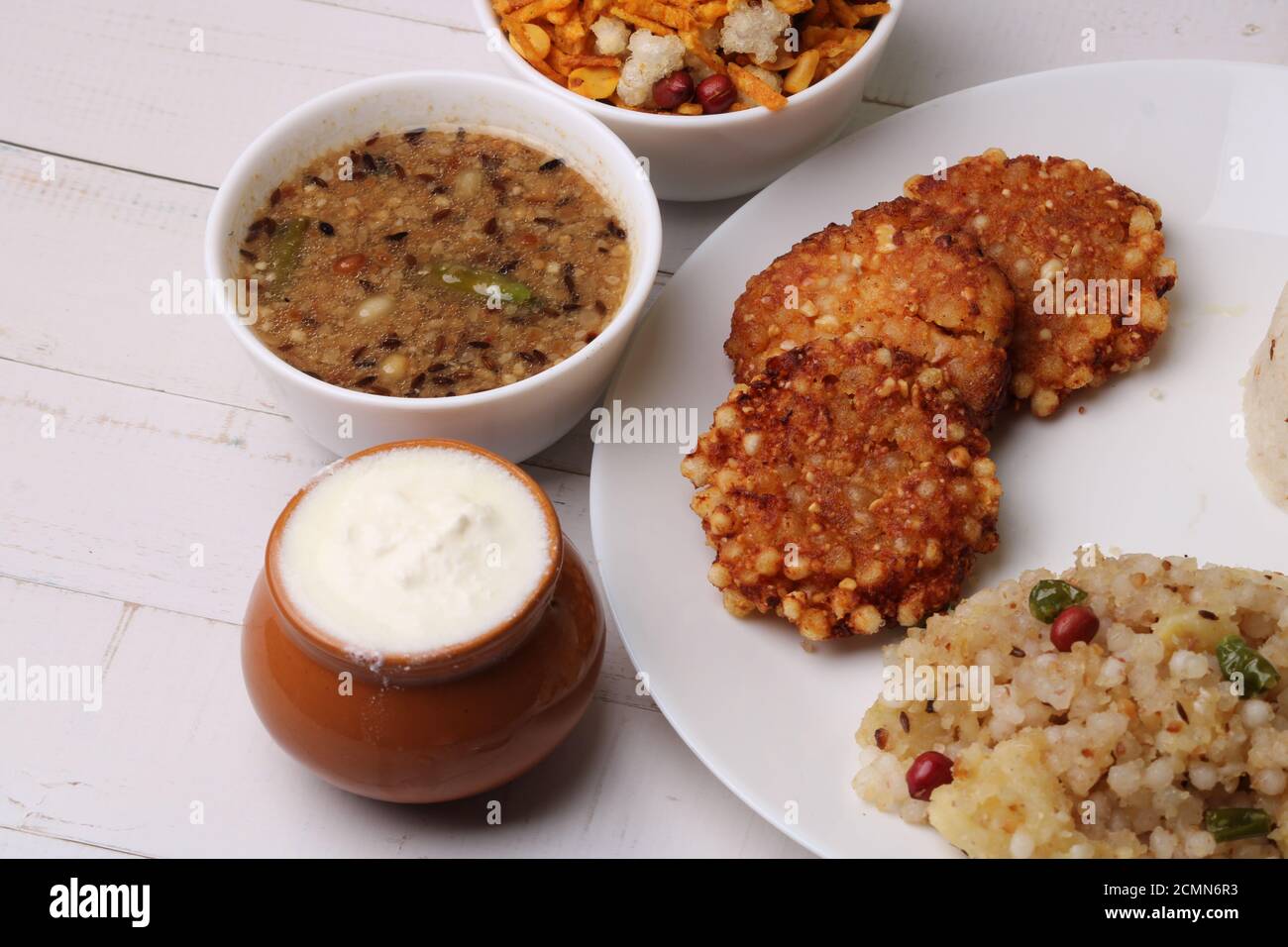 Navratri Upwas Thali / Fasting food platter Stock Photo - Alamy