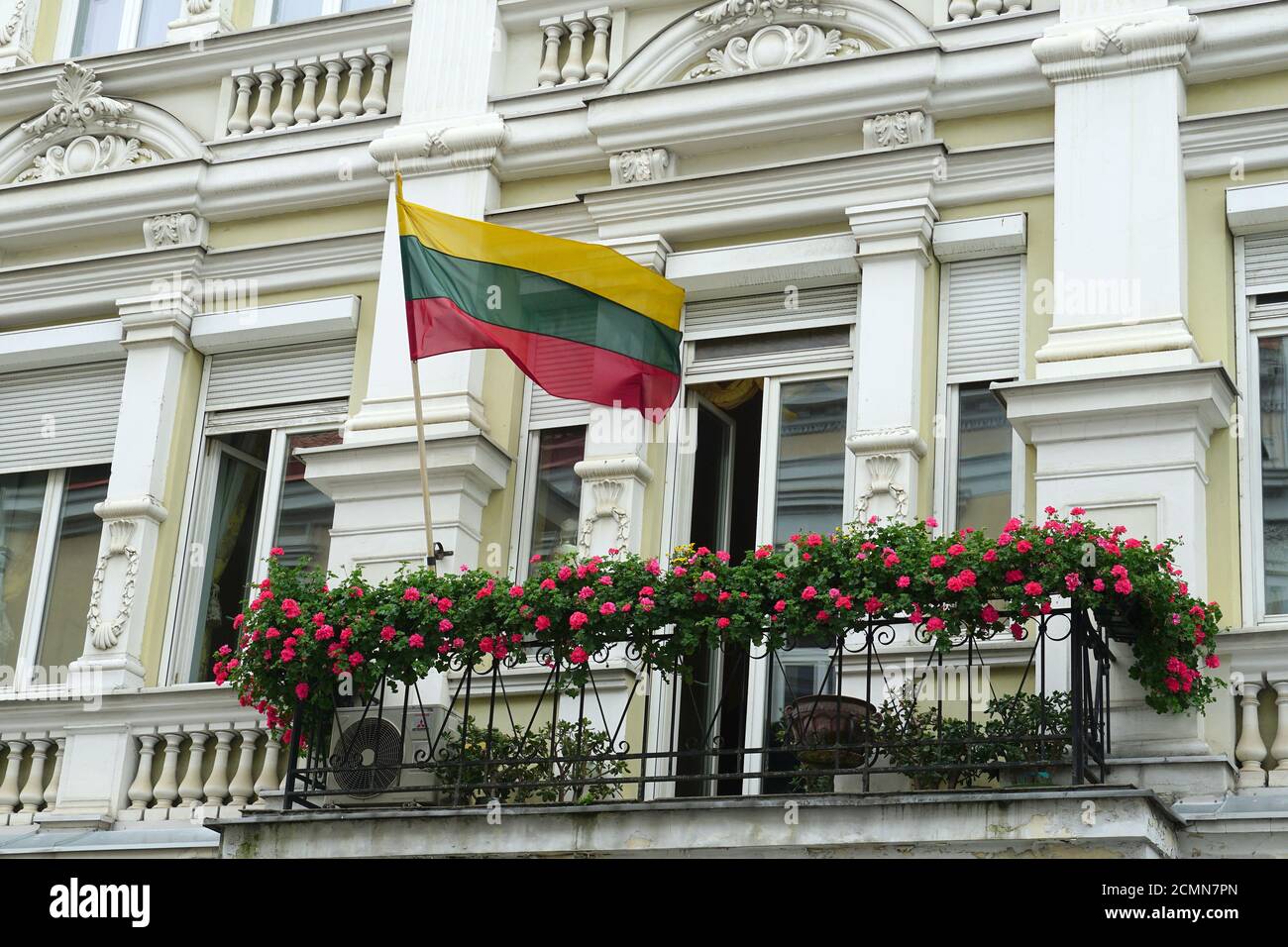 national flag, downtown, Vilnius, Lithuania, Europe Stock Photo - Alamy