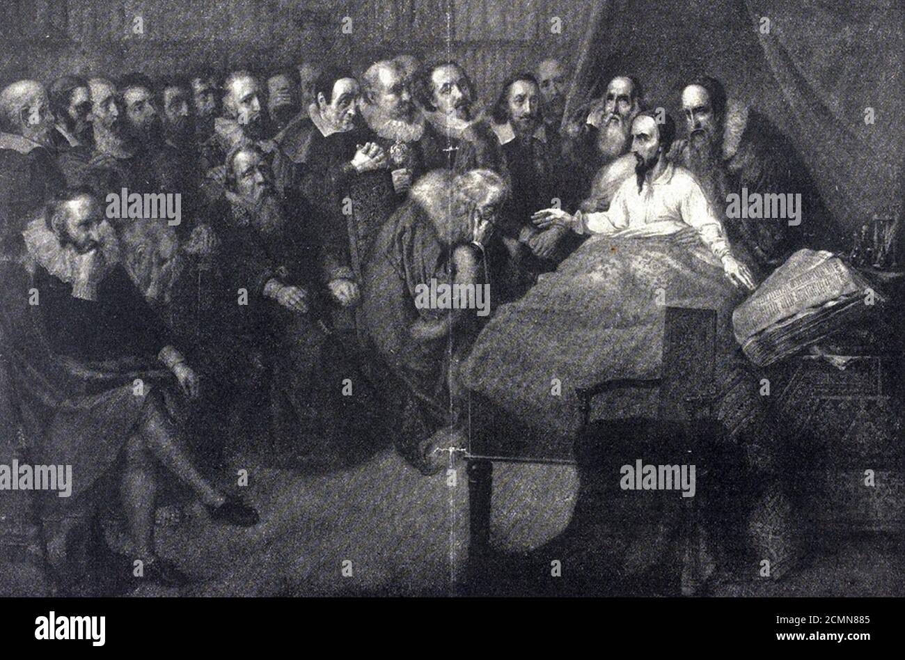John Calvin's death Stock Photo - Alamy