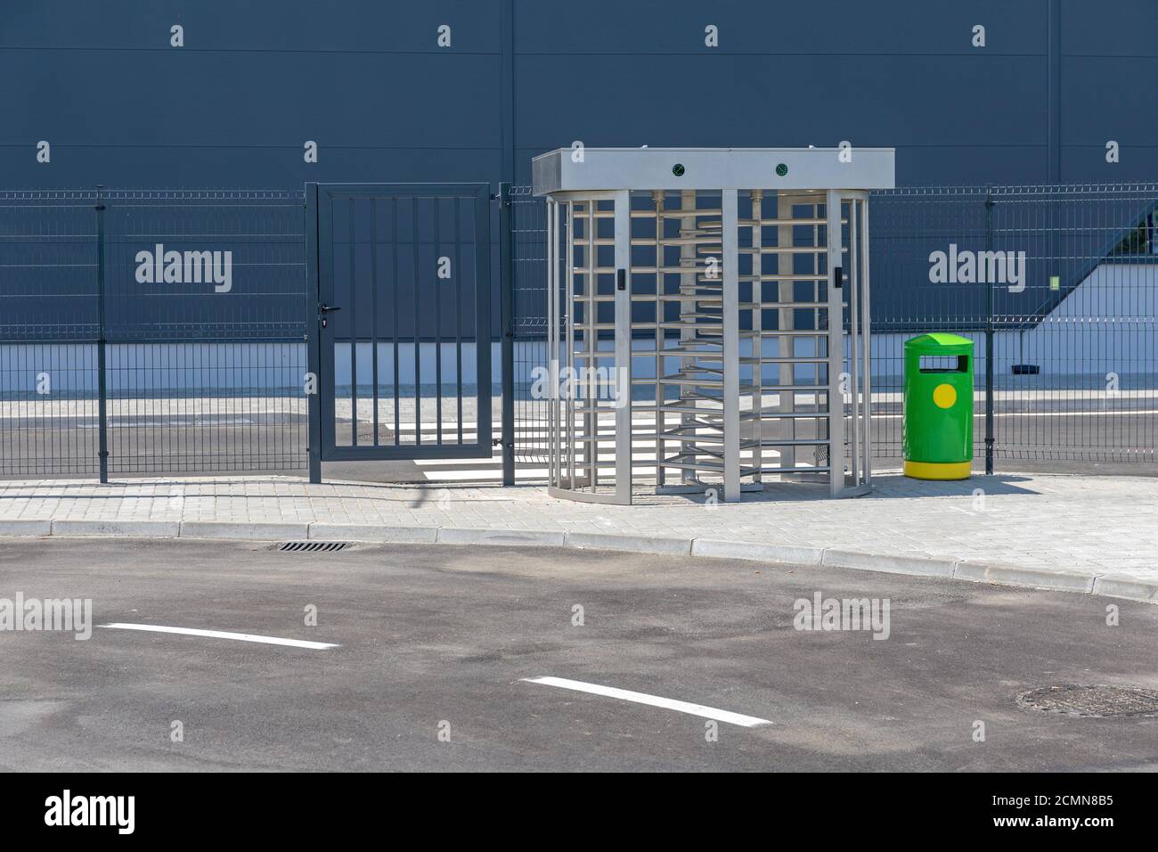 Turnstile Gate Access Control Entrance to Factory Stock Photo - Alamy