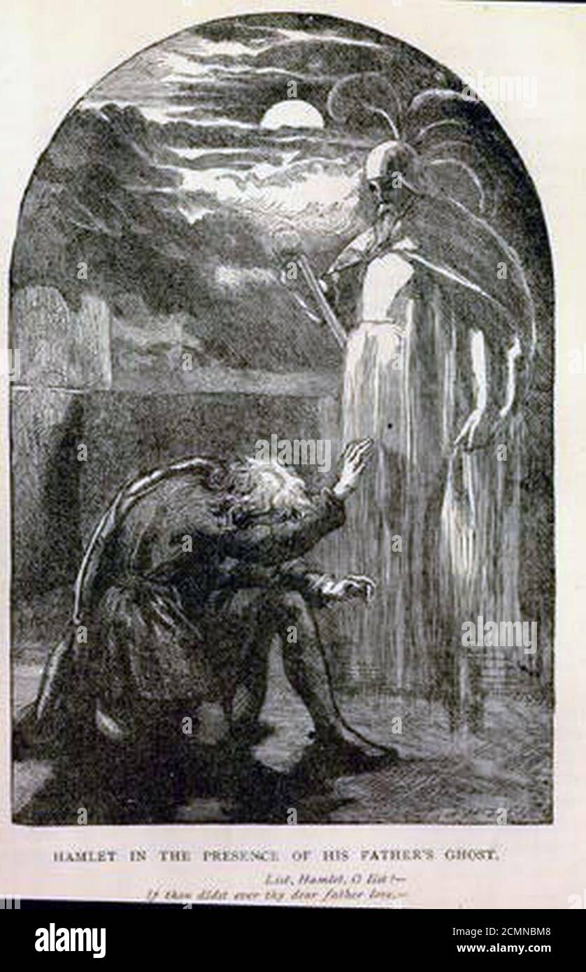 John Gilbert - Hamlet in the Presence of His Father's Ghost Stock Photo ...
