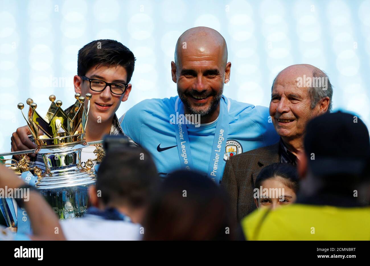 Father and son at football stadium hi-res stock photography and images ...