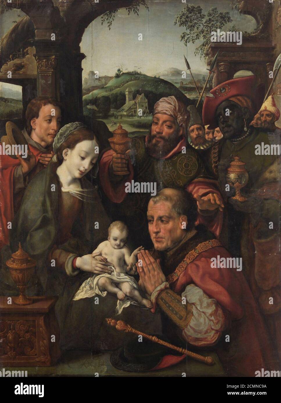 Joos van Cleve - Adoration of the Magi Stock Photo - Alamy