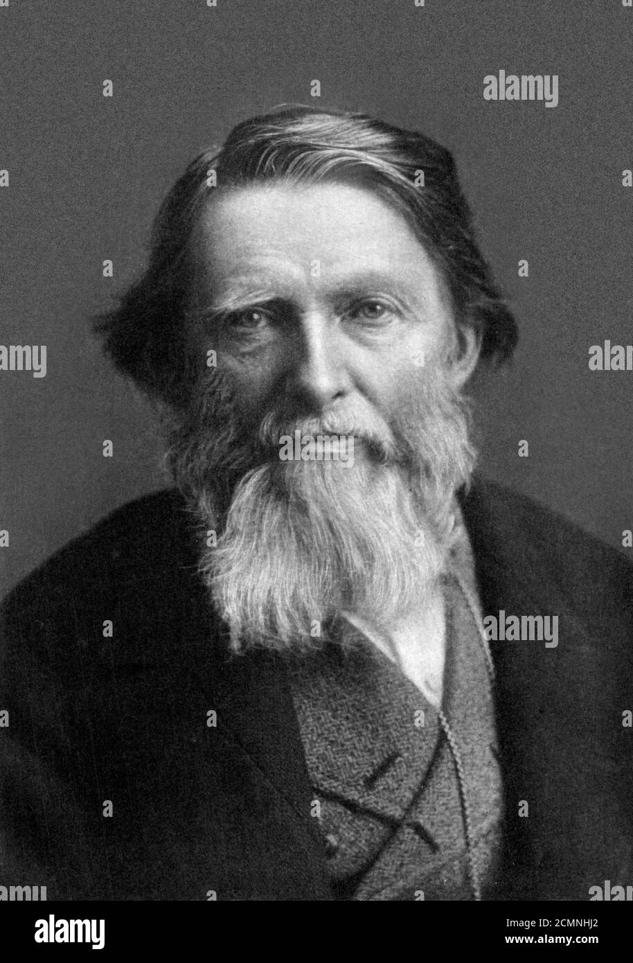 John Ruskin. Portrait of the renowned Victorian art critic John Ruskin ...