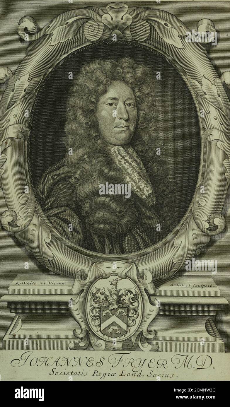 John Fryer (FRS), from the frontispiece to his New Account Stock Photo ...