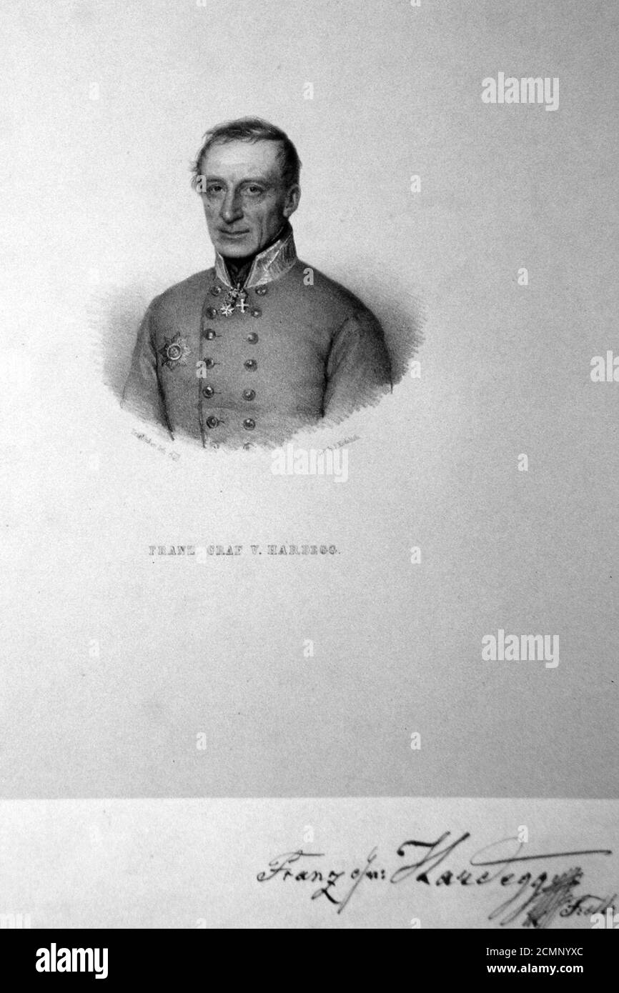 Josef Franz Hardegg Litho Stock Photo - Alamy