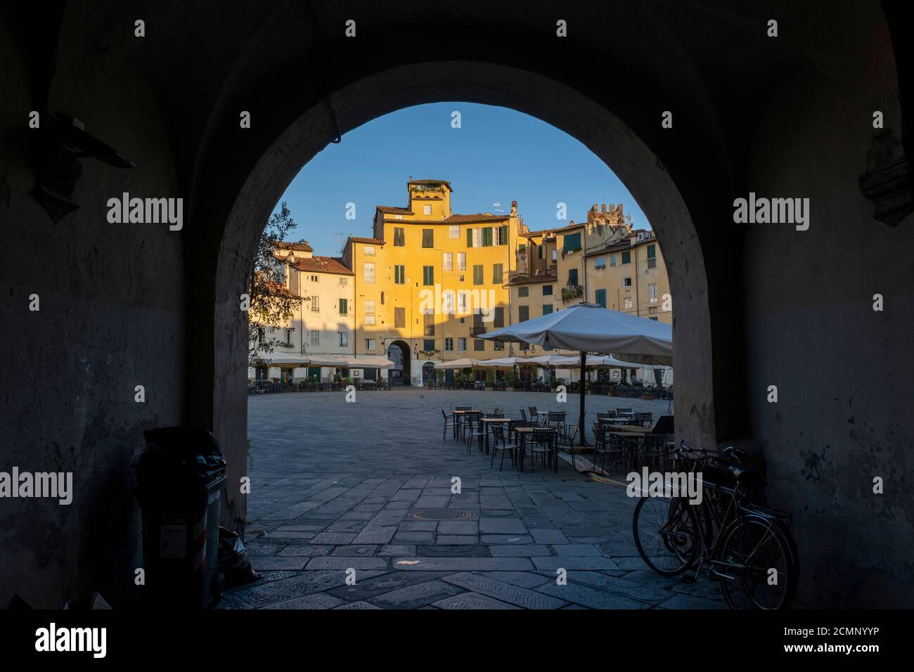 Anfiteatro square in Lucca. Lucca is a thriving and cosmopolitan city ...
