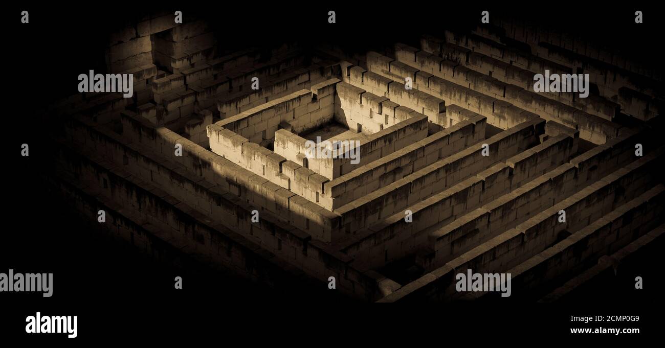 Dark Labyrinth Metaphor Stock Photo - Alamy