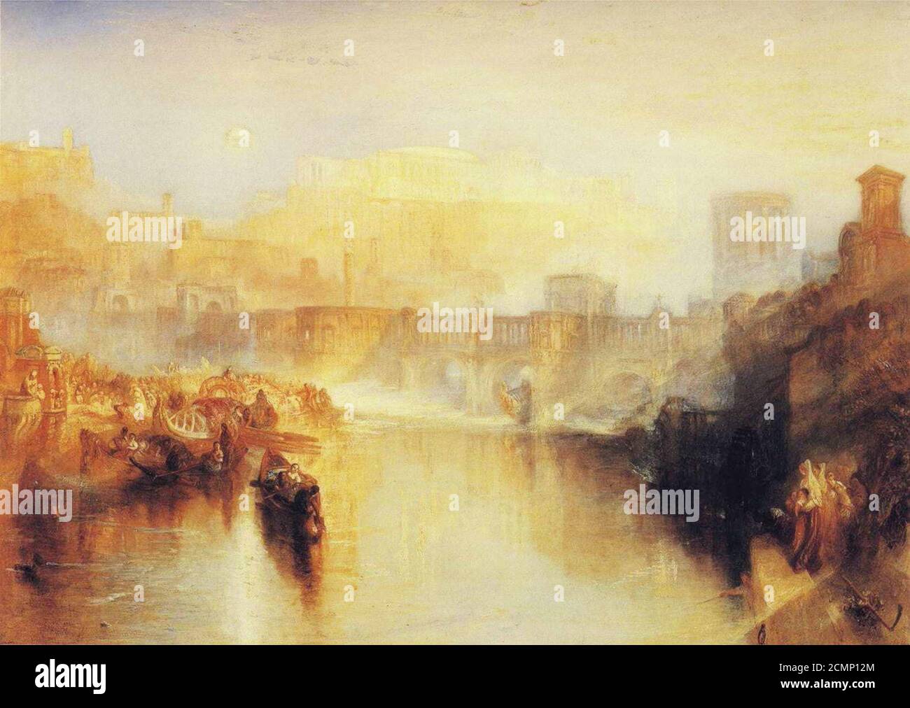 Joseph Mallord William Turner - Ancient Rome; Agrippina Landing with ...