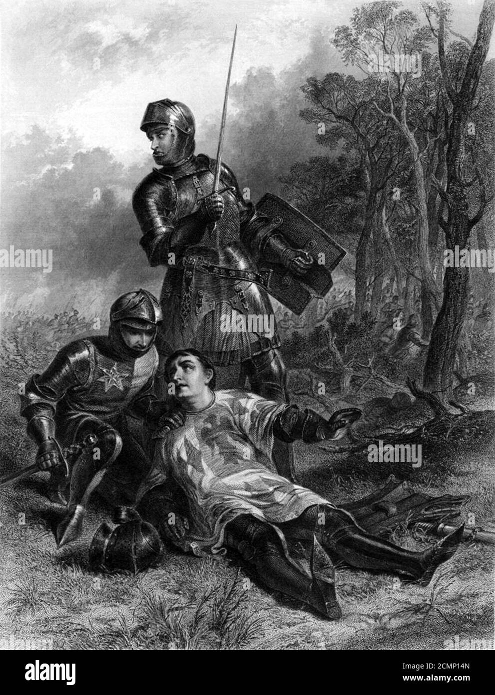 Death scene art Black and White Stock Photos & Images - Alamy