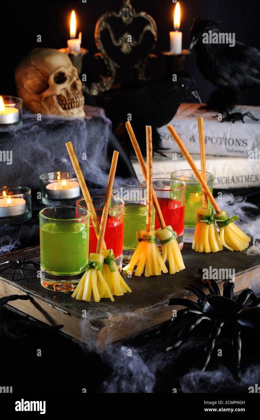 Witch broom made of cheese and bread straw. The original idea of ...