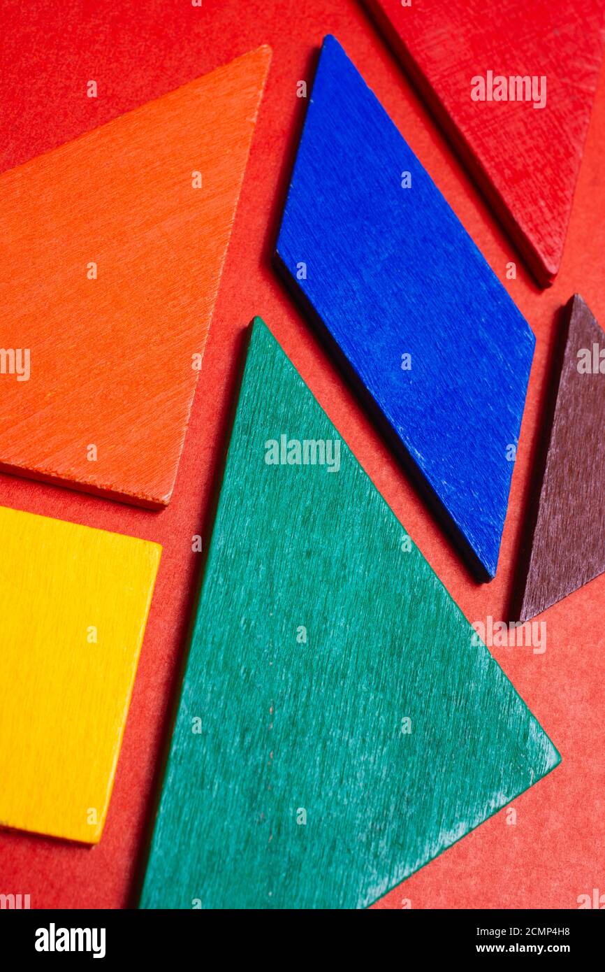 Vertical shot of colorful dissection puzzle pieces Stock Photo - Alamy
