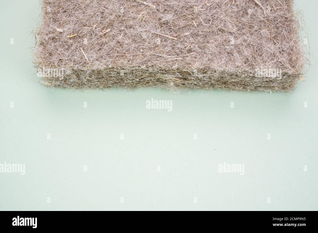 Closeup shot of natural organic fibers thermal insulation panels Stock ...