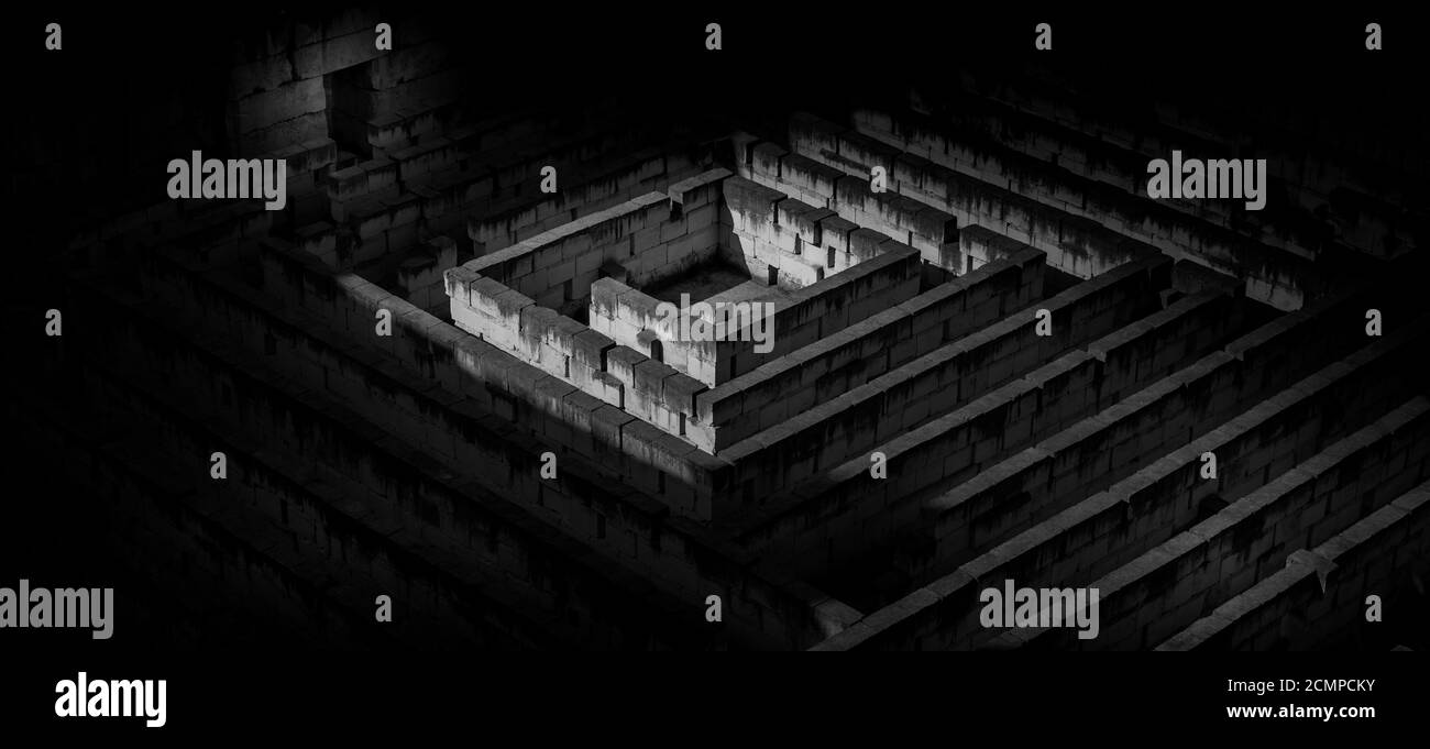 Dark Labyrinth Metaphor Stock Photo - Alamy