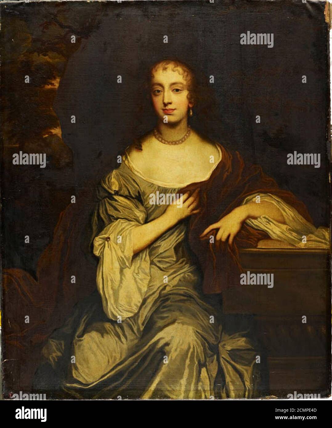John Michael Wright (1617-94) - Portrait of a Lady Stock Photo - Alamy