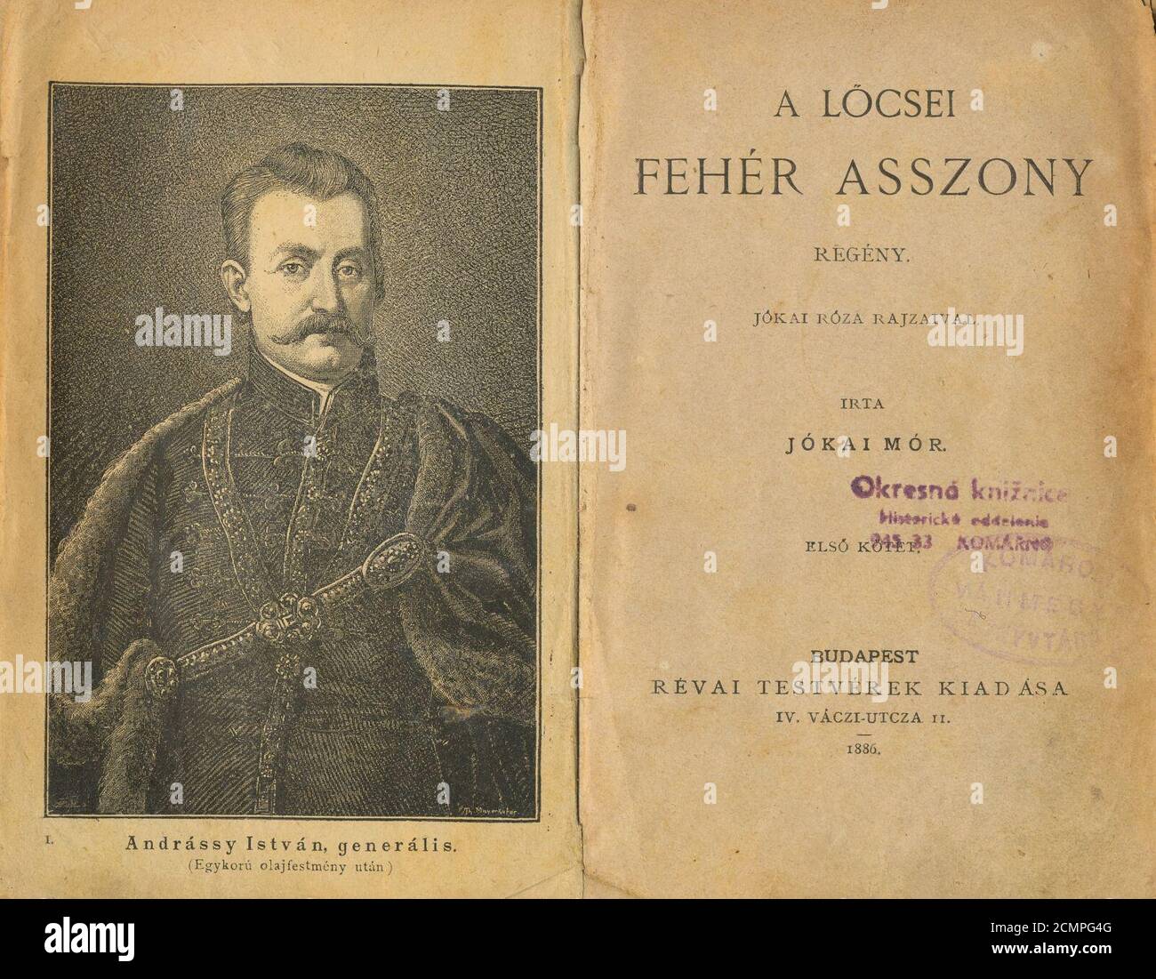 Jokai 1886 A locsei feher asszony Stock Photo - Alamy