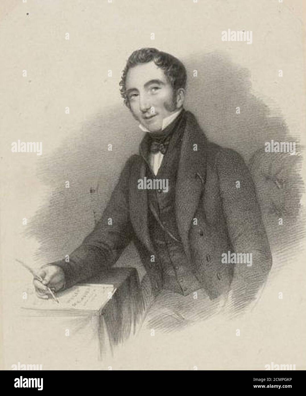 John Parry (Bardd Alaw) The Welsh Harper (1848) 02 Stock Photo - Alamy