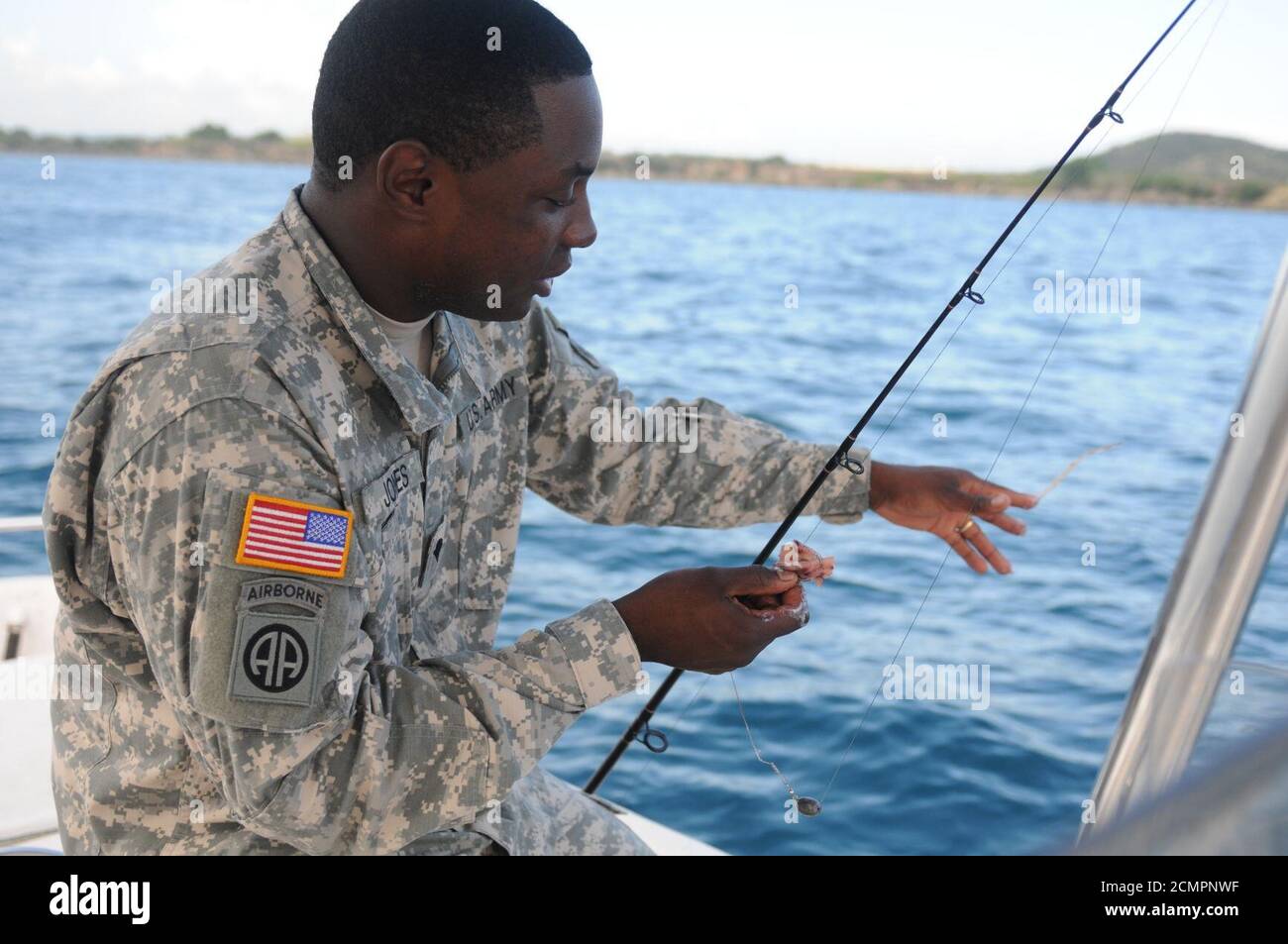 Joint military fishing trip 110708 Stock Photo - Alamy