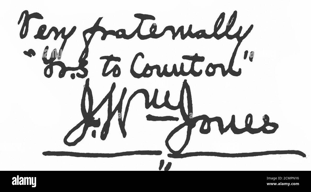 John William Jones signature Stock Photo - Alamy