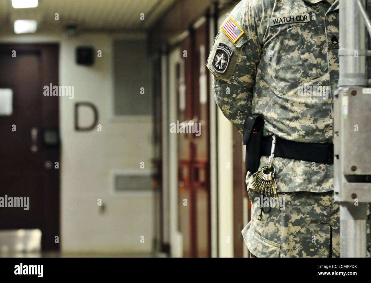 JTF Guantanamo Camp 5 watch commander 110831 Stock Photo - Alamy