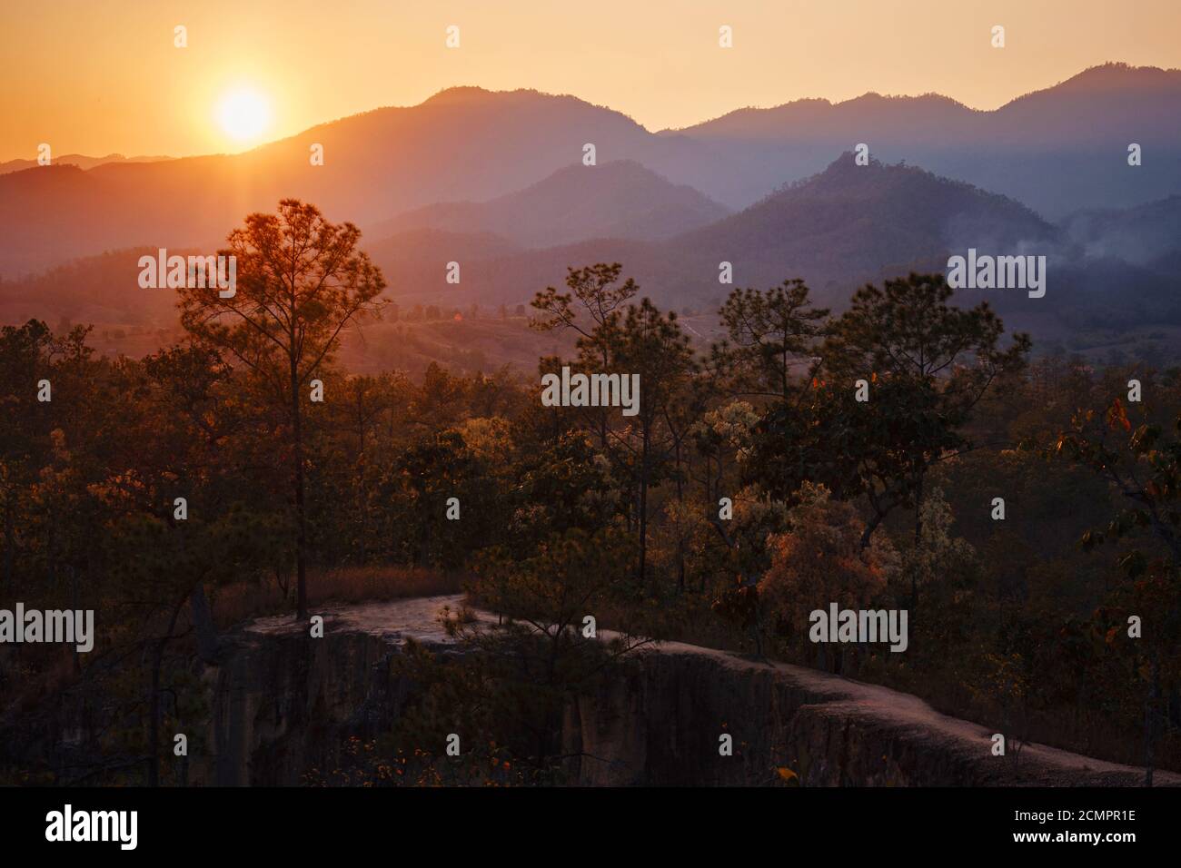 Pai Canyon Kong Lan in Mae hong son, northern Thailand. Beautiful ...