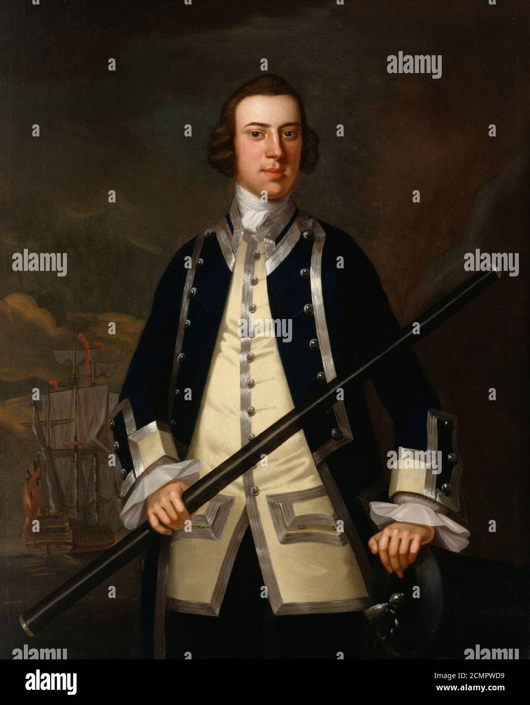 John Wollaston - Portrait of a Naval Officer, Known as Augustus Keppel ...