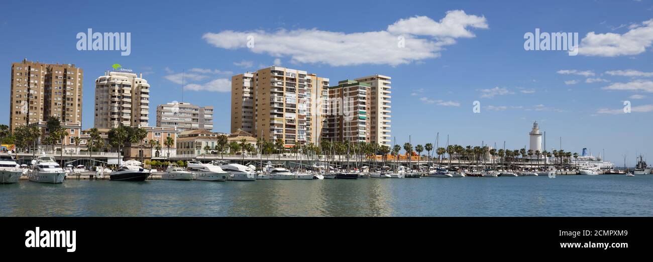 Harbor of Malaga Stock Photo - Alamy