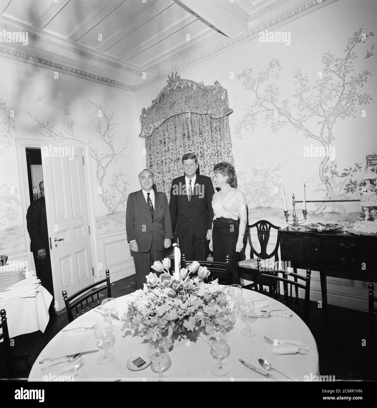 John F. Kennedy with Arthur B. Krim and Dr. Mathilde Krim in New York ...