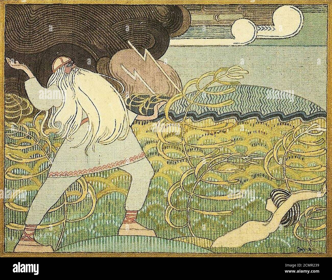 Joseph Alanen - Väinämöinen Sings Joukahainen into a Mire Stock Photo ...