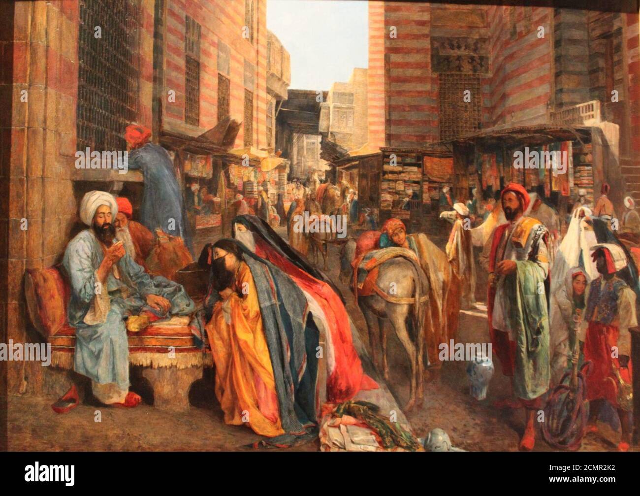 John Frederick Lewis The street and mosque al Ghouri in Cairo Stock ...