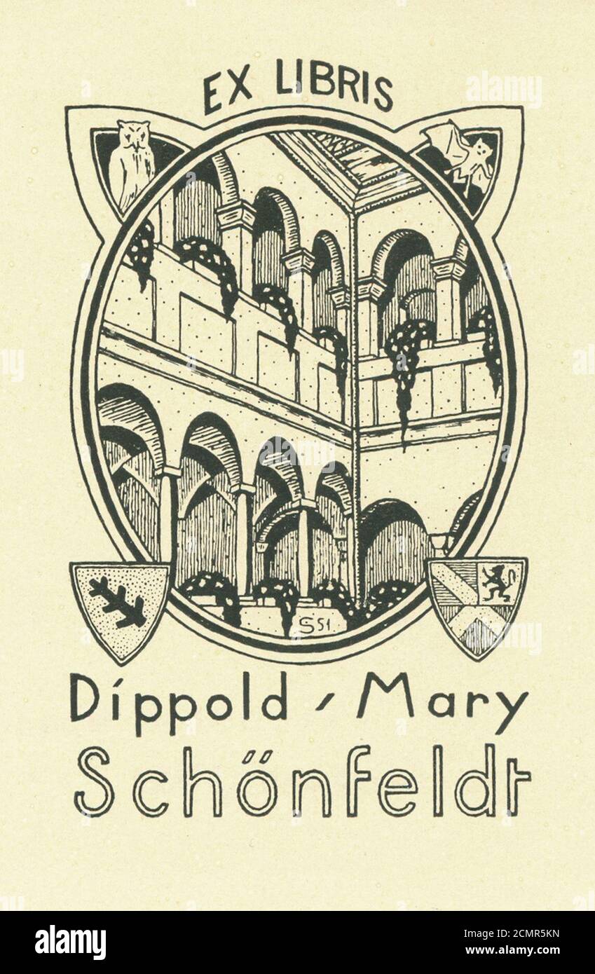 Joseph Sattler Ex libris Schönfeldt Stock Photo - Alamy